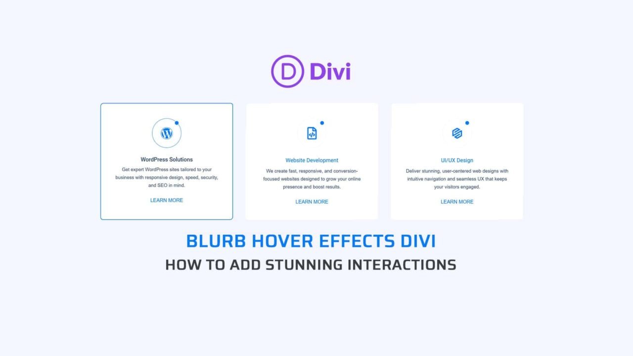 Blurb Hover Effects Divi: Create Stunning Interactive Blurbs